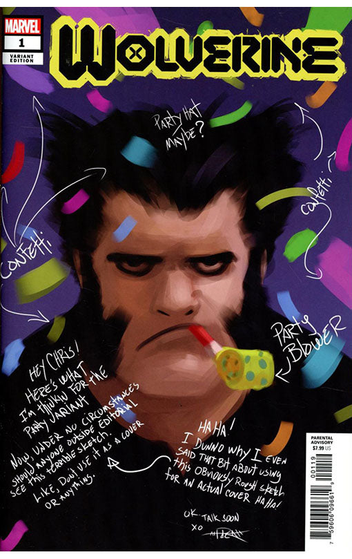 Wolverine #1 Rahzzah Party Sketch Variant – Cosmic Realms